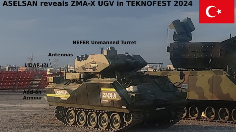 Турецька компанія Aselsan представила наземний ударний безпілотник, створену на базі БМП ACV-15